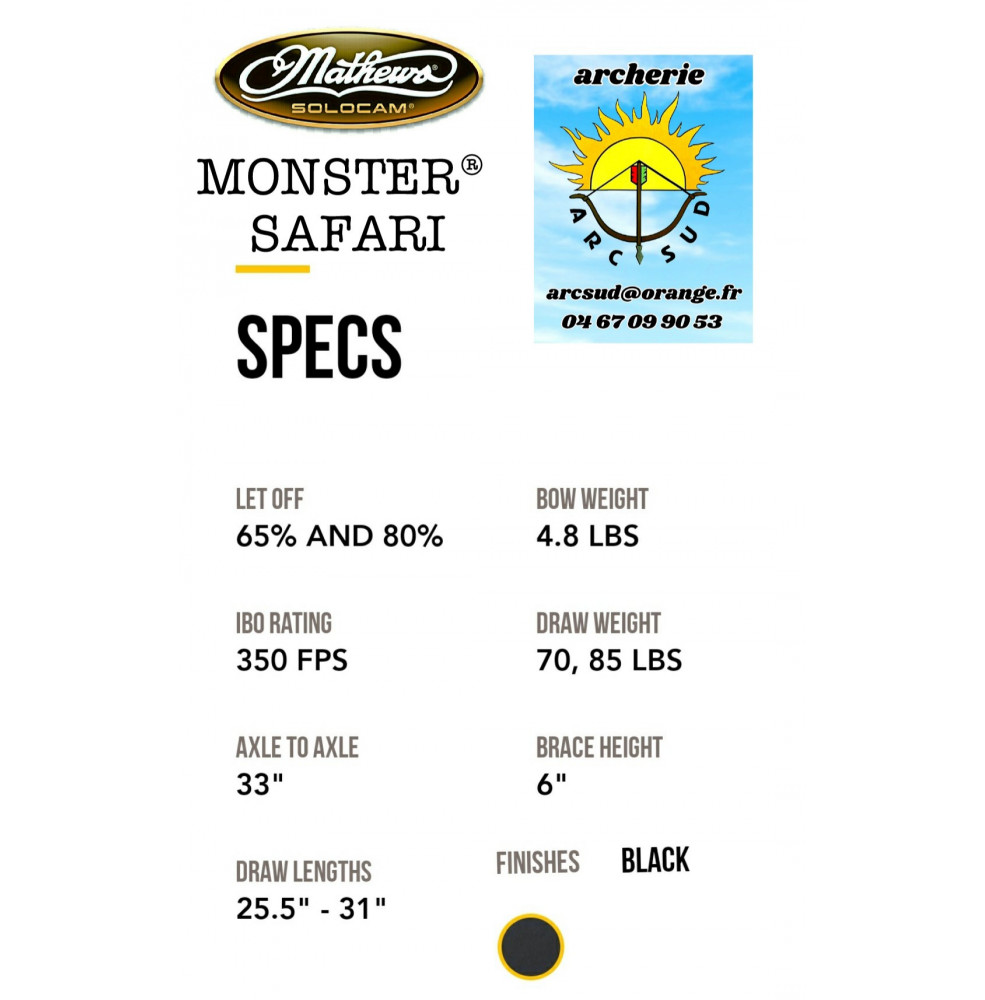 Mathews arc à poulie monster safari