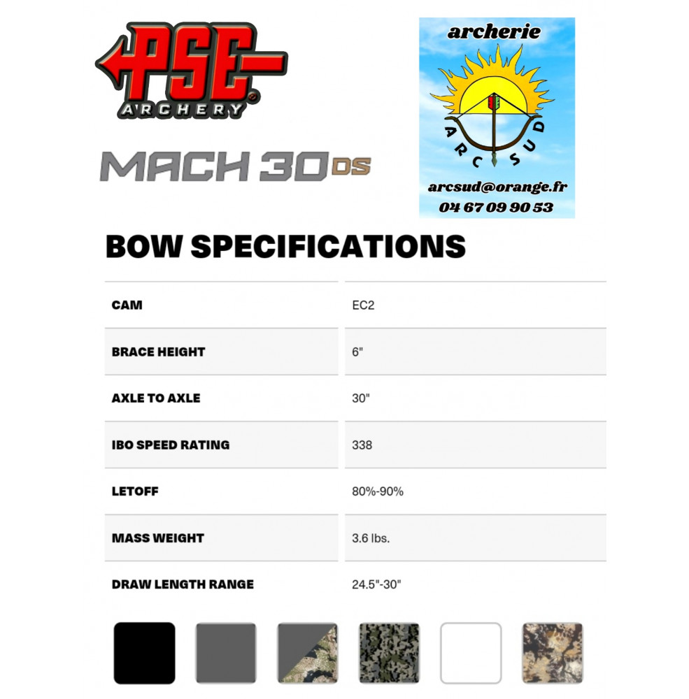 Pse arc à poulie mach ds 30 (2024)