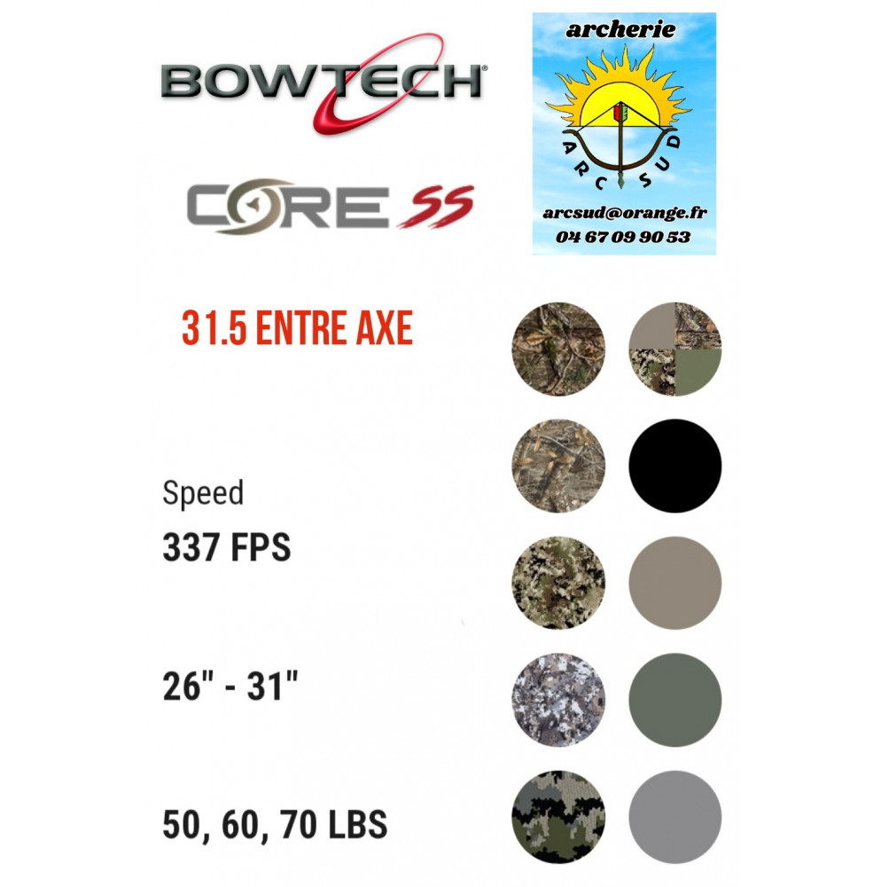 Bowtech arc à poulie core ss (2024) ref A076983